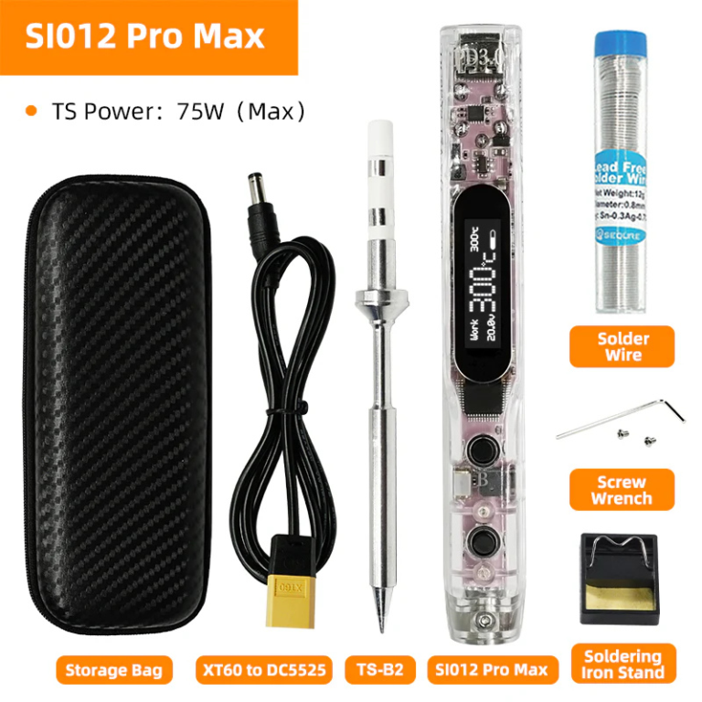 SEQURE SI012 PRO MAX SOLDERING IRON KIT W/ TS-B2 TIP+LED - ANUBIS RC